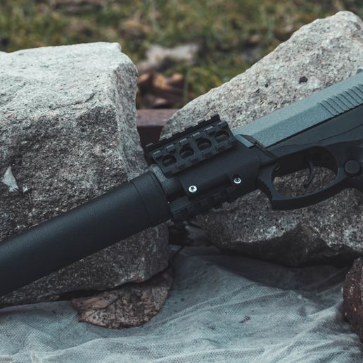 🔫 SR-1MP rail mount + suppressor・ STL File for 3D printing・Cults