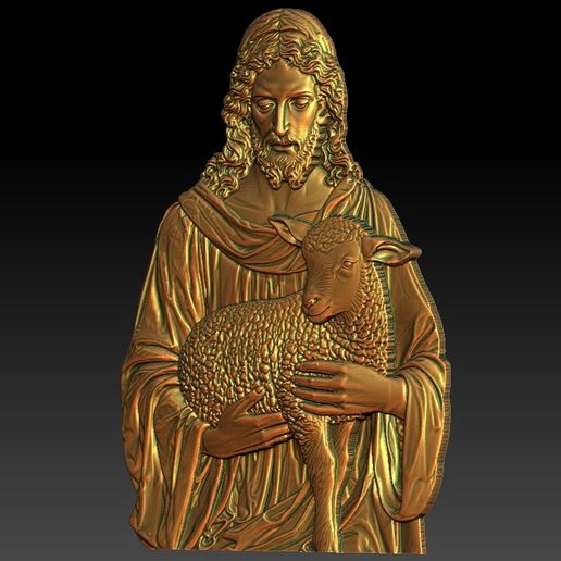 ️ Jesus CNC Relief Model・ STL File for 3D printing・Cults