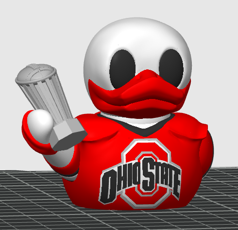 STL file Rubber duck-Ohio State-Buckeyes 🦆 (3MF)・Template to download ...