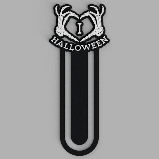 Free STL file I Love Halloween Bookmarks ️‍🔥 ・3D printable design to ...