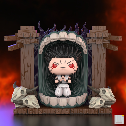⛩️ Jujutsu Kaisen Sukuna Malevolent Shrine POP fanart ~digital .stl ...