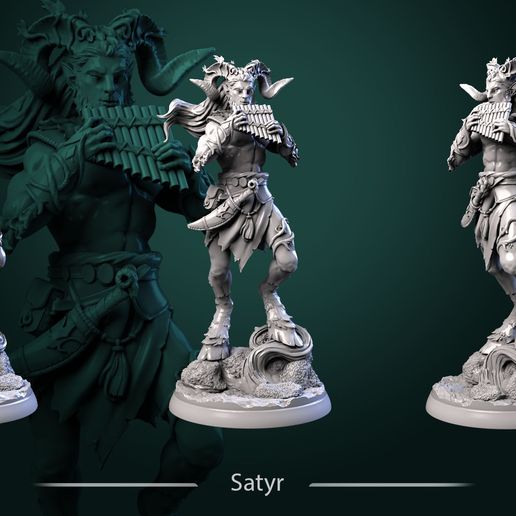 🎲 Satyr 75mm pre-supported・ 3D File for 3D printing・Cults