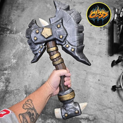 🪓 Battle Axe Cosplay・ STL File for 3D printing・Cults