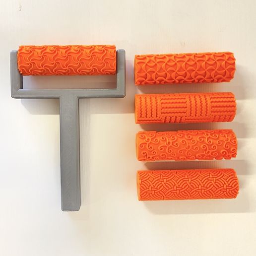 🧑‍🔧 Texture Roller - Pattern Set 5・ STL File for 3D printing・Cults