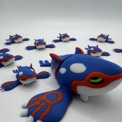 🐉 Kyogre Articulated Pokemon (Nosupport, 3mf included)・ STL File for 3D ...