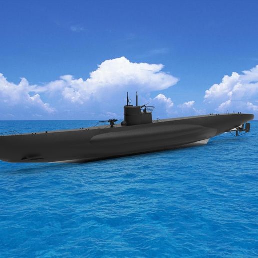 🚢 German submarine U-557・ OBJ File for 3D printing・Cults