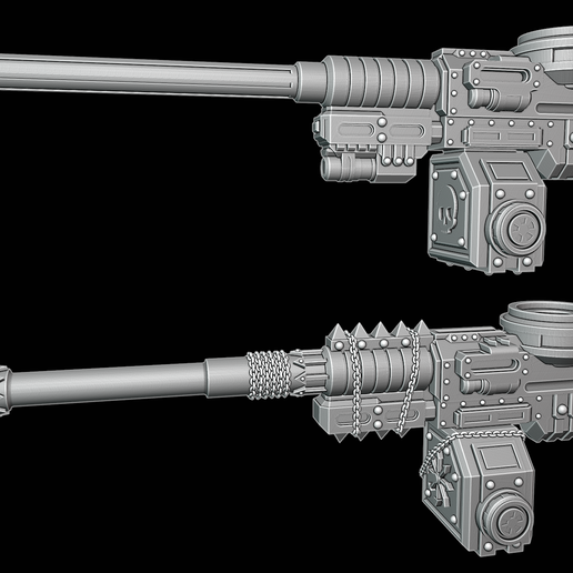 🐕 Knights Armigers/War Dogs Autocannons・ STL File for 3D printing・Cults