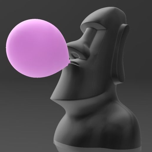 STL file MOAI BUBBLE GUM 2 MODELOS FEMININO E MASCULINO 🗿 ・3D printing ...