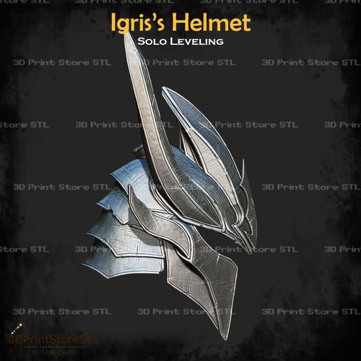 🪖 Igris Helmet Cosplay Solo Leveling - STL File・ 3D File for 3D ...