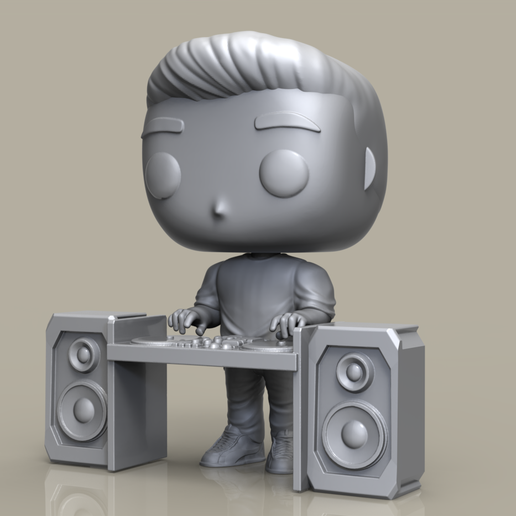 STL file DISC JOCKEY (DJ) FUNKO MAN VERSION 👨 ・3D printing template to ...