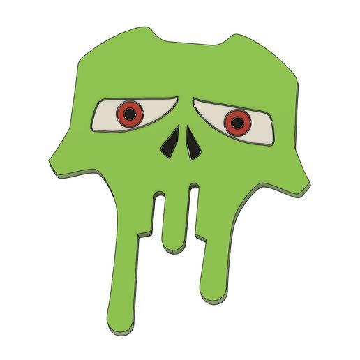 Free STL file Slime-Skull-w-pupils 💀 ・Object to download and to 3D print・Cults