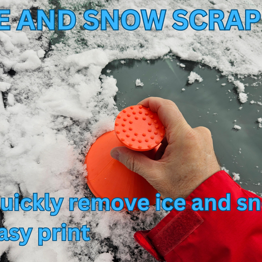 🧊 ICE AND SNOW SCRAPER・ STL File for 3D printing・Cults