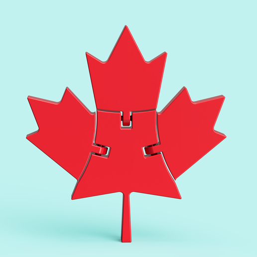 🍁 Articulated Canadian Maple Leaf・ STL File for 3D printing・Cults