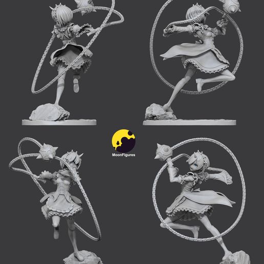 👧 Rem・ STL File for 3D printing・Cults