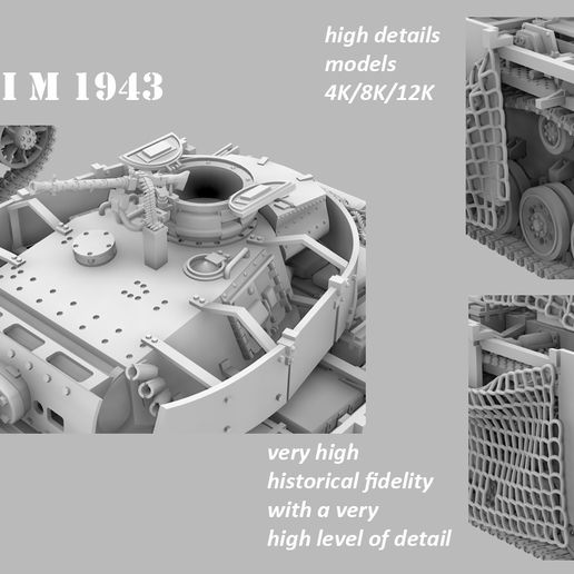 🦸 Panzer III M 1943・ STL File for 3D printing・Cults