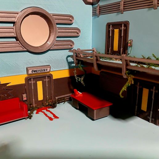 🎨 Fallout Vault Diorama・ STL File for 3D printing・Cults