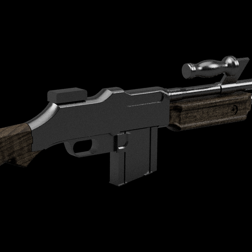 👾 Browning Automatic rifle ( B.A.R) Prop. Trench crusade version・ 3D ...