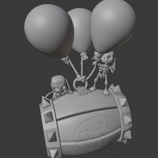 Download STL file Clash Royale Skeleton Barrel • 3D printing template ・ Cults