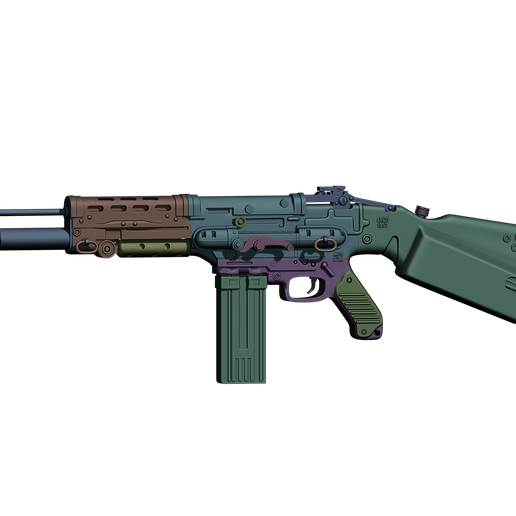 🔫 Assault Rifle 1960 Wolfenstein dieselpunk Prop Replica Gun Weapon・ 3D ...