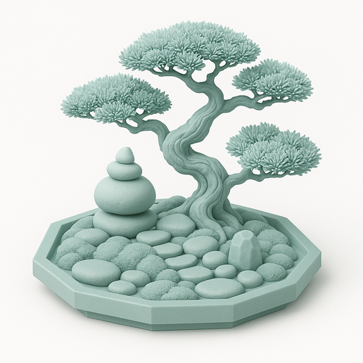 🌳 Giant Fantasy Bonsai Tree Zen Garden Terrain 3D Printable STL・ STL ...
