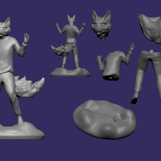 🦊 Furry Fox・ 3D File for ・Cults