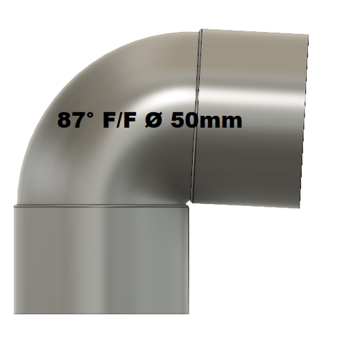 🚰 87 degree elbow FF D50 mm for gravity drainage・ STL File for 3D ...