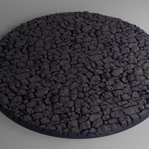 🔨 2x 100mm base with cobblestone ground v2 (+toppers)・ STL File for ・Cults