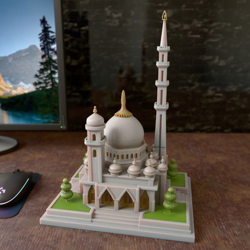 🕌 Mosque Miniature Scaled・ STL File for 3D printing・Cults