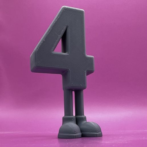 🆓 3D Digits with Legs Support Free Number Models 0-9・ STL File for 3D ...