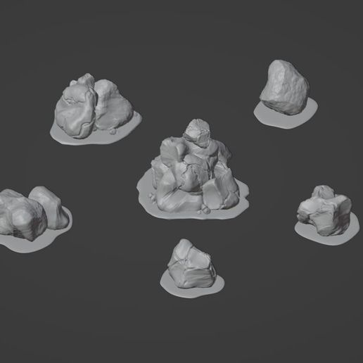 🪨 Rock Basing Bits (Terrain) New & Improved!・Free STL File for 3D ...