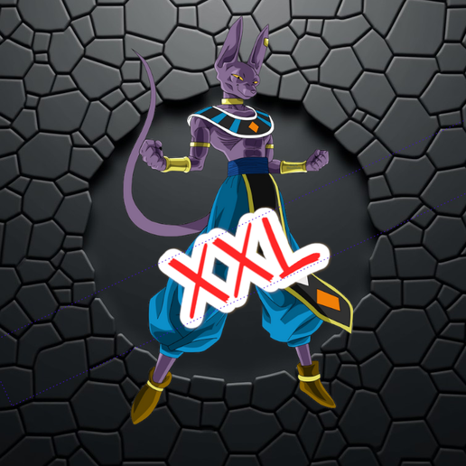 🐉 Dragon Ball XXL Beerus Life Size DBZ・Archivo 3D para Impresión 3D・Cults