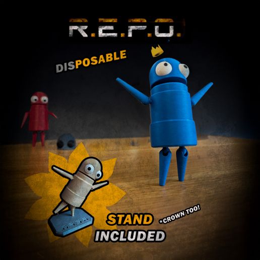 🤖 POSABLE REPO ROBOT・ 3D File for 3D printing・Cults