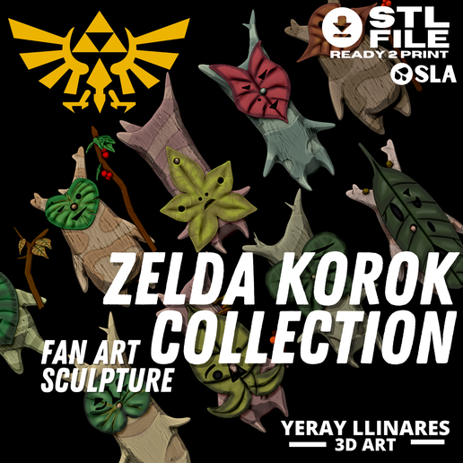 🎮 Zelda Korok FanArt Collection・ STL File for ・Cults