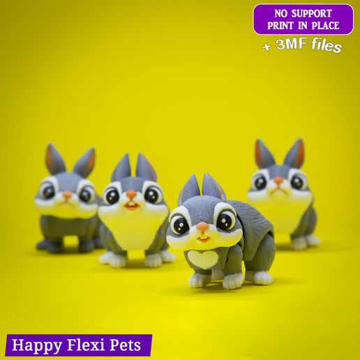 🐇 Little Bunny the articulated flexi toy (#67)・ 3D File for 3D printing ...