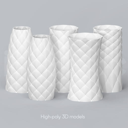 🐚 Niedwica Shell Vase Set | 3D printing vase | 3D model | STL files ...