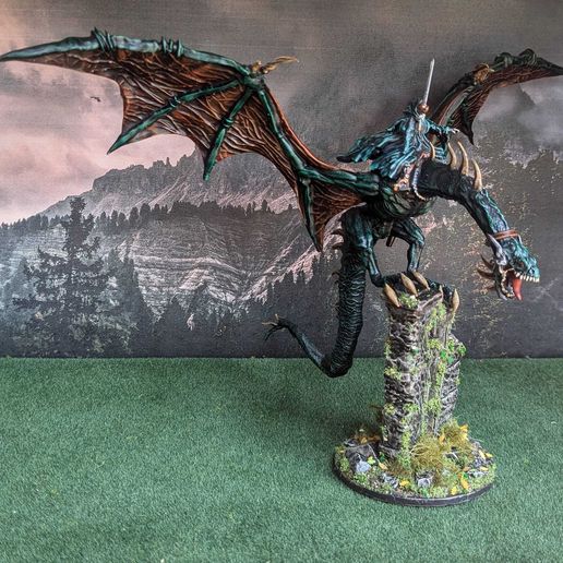 💍 Wraith on flying serpent(Perching Pose)・ STL File for 3D printing・Cults