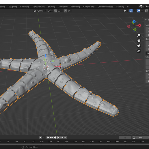 🌊 Flexy Starfish・ 3D File for 3D printing・Cults
