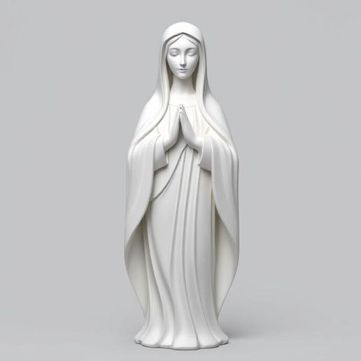🙏 Virgin Mary Statue・ STL File for 3D printing・Cults