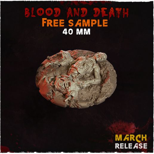 🩸 Blood and death - Bases & Toppers (Free Sample)・Free 3D File for 3D ...
