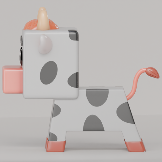 🐄 Blocky cow - simple and cute・Free STL File for 3D printing・Cults
