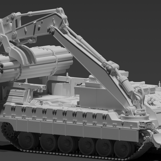 🇺🇦 British Trojan AVRE CEV with dozer blade・ STL File for 3D printing・Cults