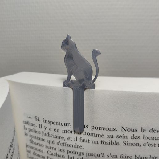 🐱 Cat bookmark・Free STL File for ・Cults