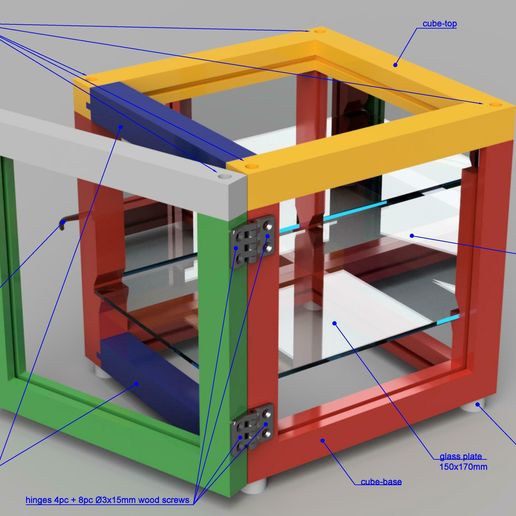 🔧 UV light cube for 3D resin print (curing)・ STL File for ・Cults