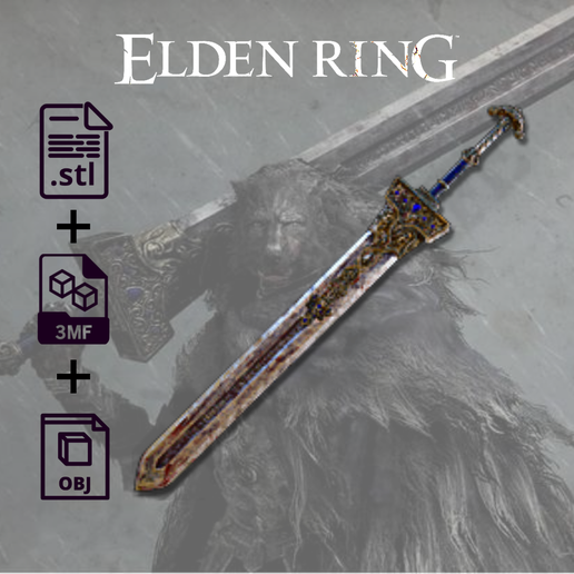 STL file Blaidd Sword, Royal Greatsword (Elden Ring) 🗡️ (OBJ and 3MF ...