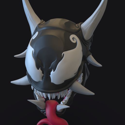 👗 Venom Oni Mask・ 3D File for 3D printing・Cults