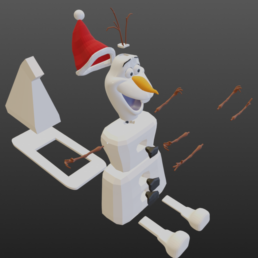 ☃️ Olaf-Inspired Snowman Phone Stand - 3D Printable Holiday Decor with ...
