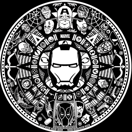 📅 Marvel Aztec Calendar・Free STL File for ・Cults