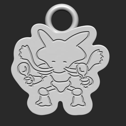 🐉 POKEMON CHIBI ABRA KADABRA AND ALAKAZAM KEYCHAIN ( EASY PRINT NO ...