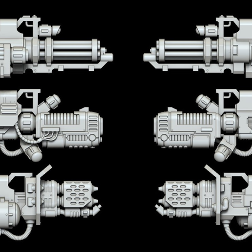 3D file Terminator heavy weapons kit1 🔫 ・3D print model to download・Cults