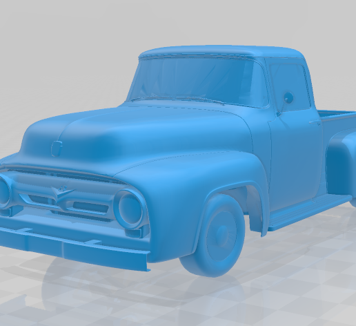 🚙 1956 Ford F100 Pickup Truck - Solid Body 3D Model・ 3D File for 3D ...